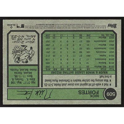 2023 Topps Heritage #509 Nick Fortes - Buy from our Sports Cards Shop ...